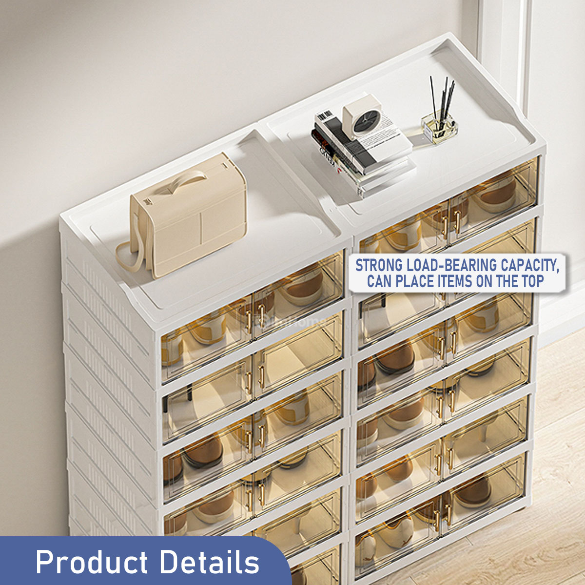 SimHome Foldable Shoe Rack Folding Shoe Cabinet Rak Kasut Plastik ...