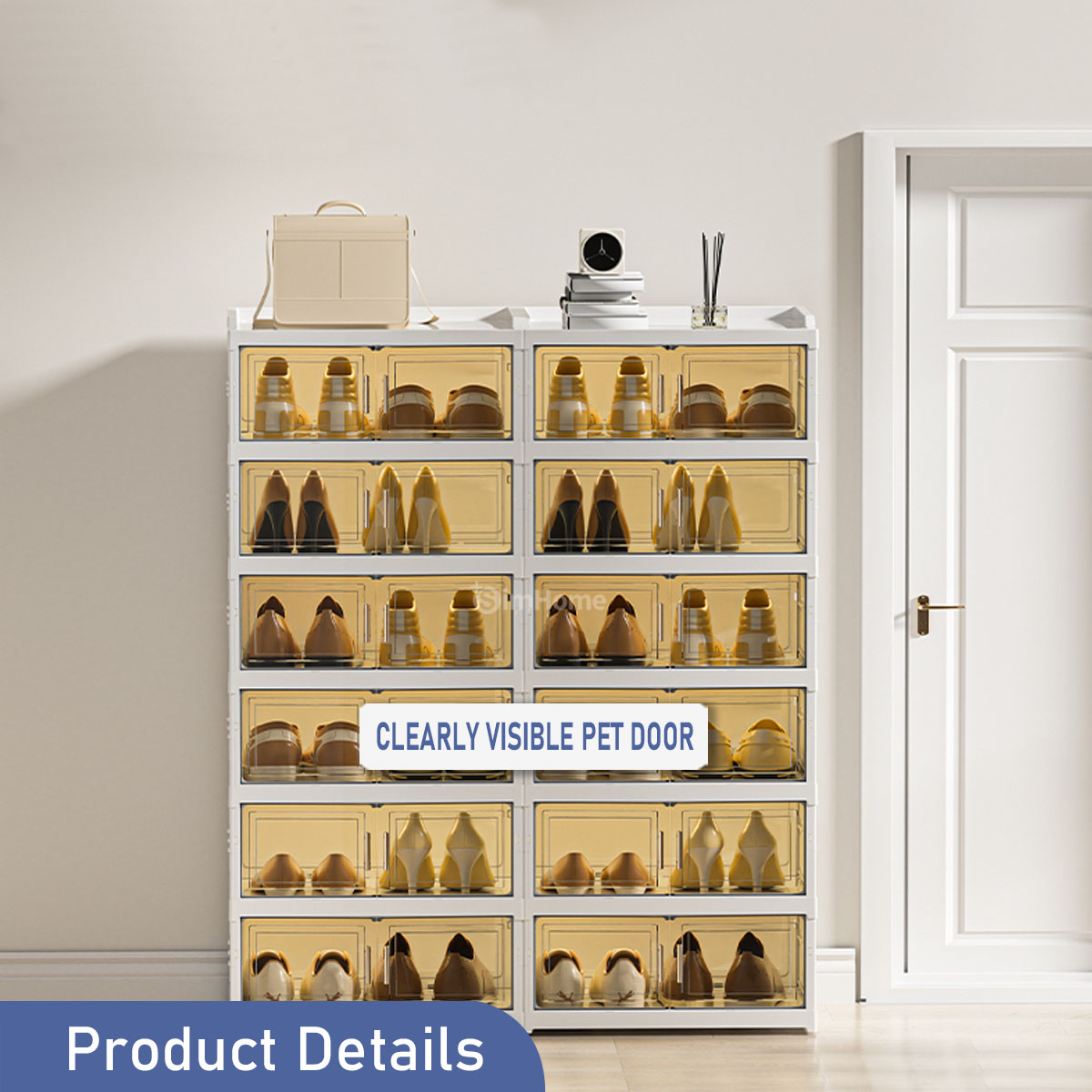 SimHome Foldable Shoe Rack Folding Shoe Cabinet Rak Kasut Plastik ...