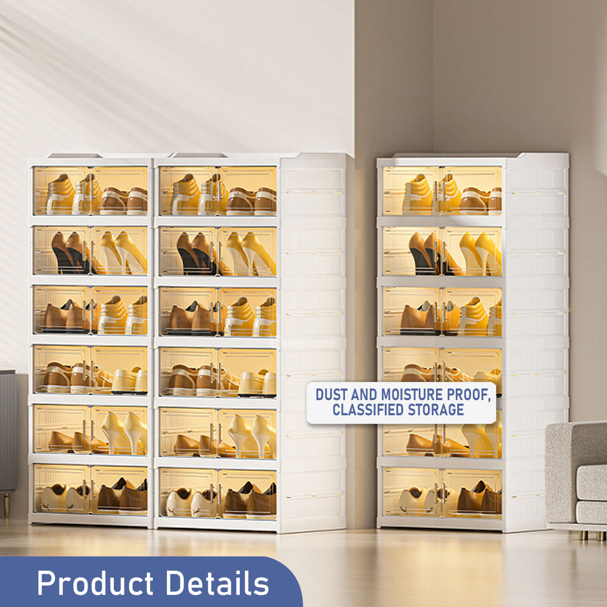 SimHome Foldable Shoe Rack Folding Shoe Cabinet Rak Kasut Plastik ...