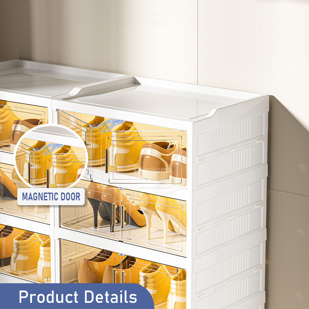 SimHome Foldable Shoe Rack Folding Shoe Cabinet Rak Kasut Plastik ...
