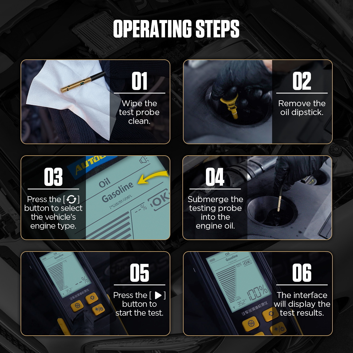 【Local Stock】AUTOOL AS503 Engine Oil Quality Tester Lubricating Oil ...