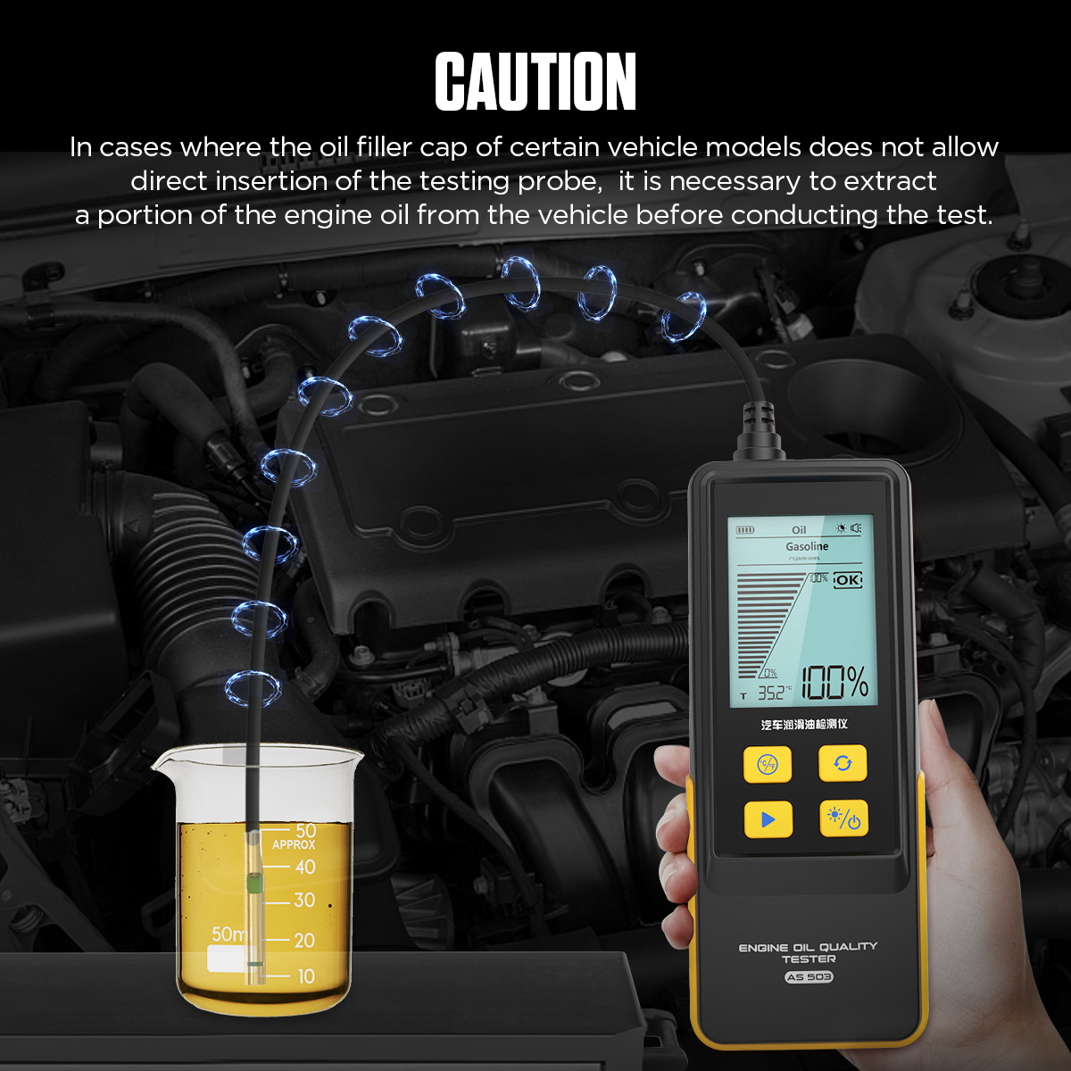 【Local Stock】AUTOOL AS503 Engine Oil Quality Tester Lubricating Oil ...