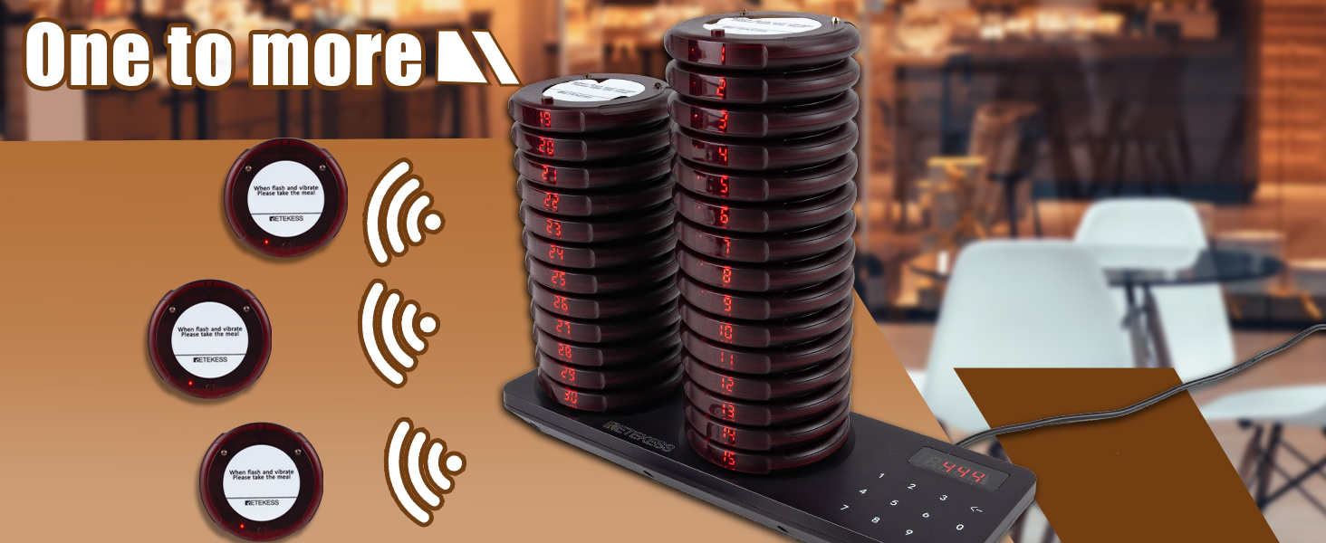 Retekess TD163 Restaurant Pager System Pagers and Beepers 30 Pagers ...