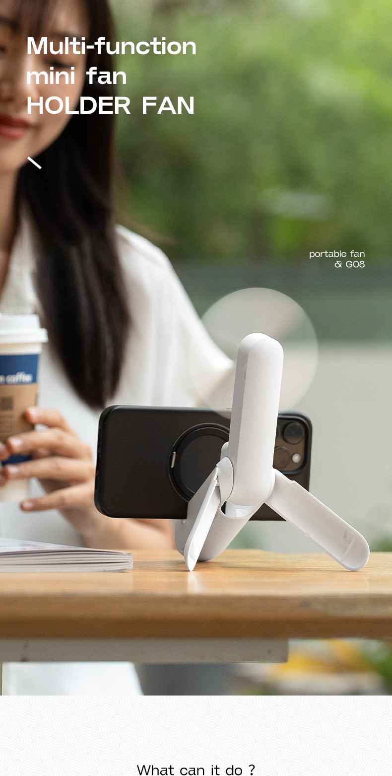 YIOMIO Mini Fan Multifunction 5-in-1 Portable Small Fan Foldable ...