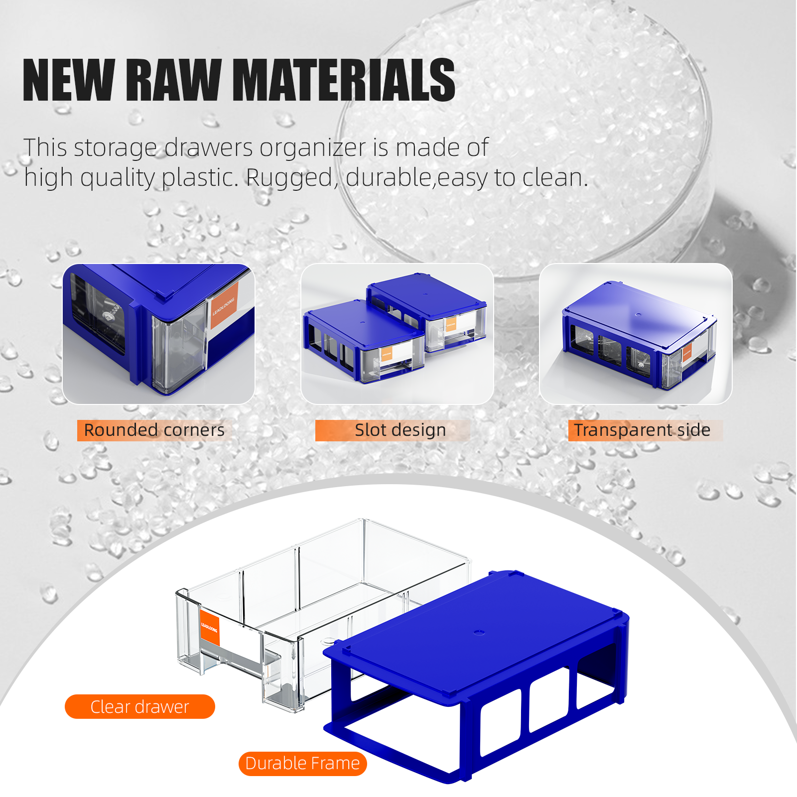 LEADLOONG 8/16pcs F0 Plastic Mini Stackable Small Tool Storage Bin ...