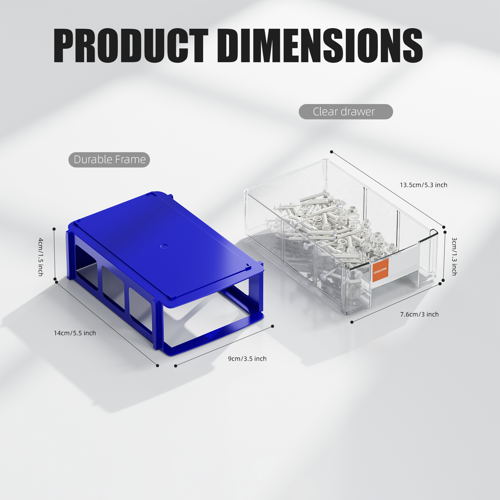 LEADLOONG 8/16pcs F0 Plastic Mini Stackable Small Tool Storage Bin ...