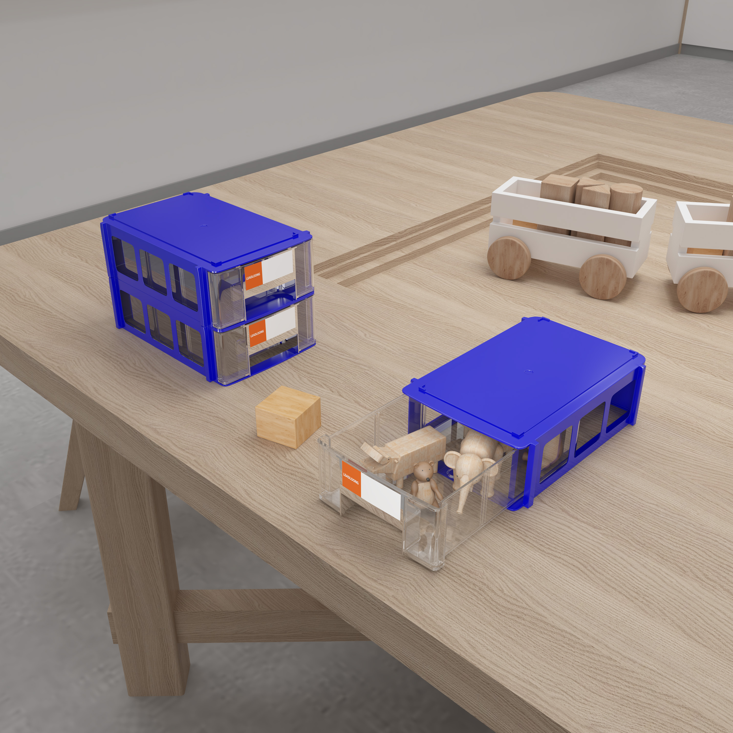 LEADLOONG 8/16pcs F0 Plastic Mini Stackable Small Tool Storage Bin ...