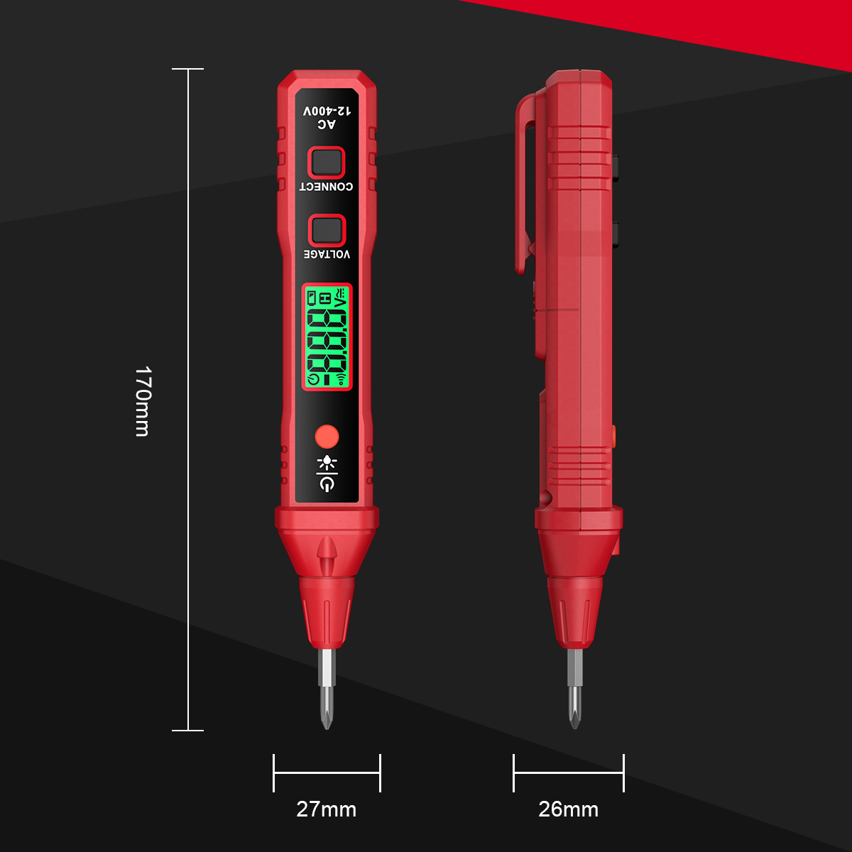 HABOTEST HT91A AC Voltage Detector NCV 12~400V Pen Type Voltage Tester ...