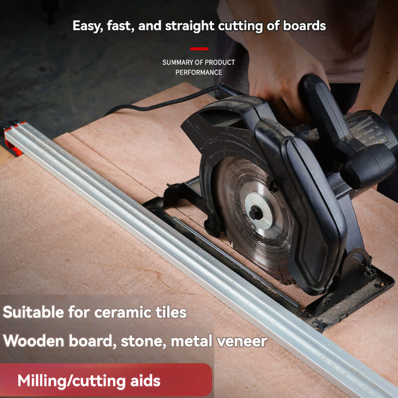 [Bohr]Aluminum Edge Clamp Circular Saw Guide Backing Ruler Cutting ...