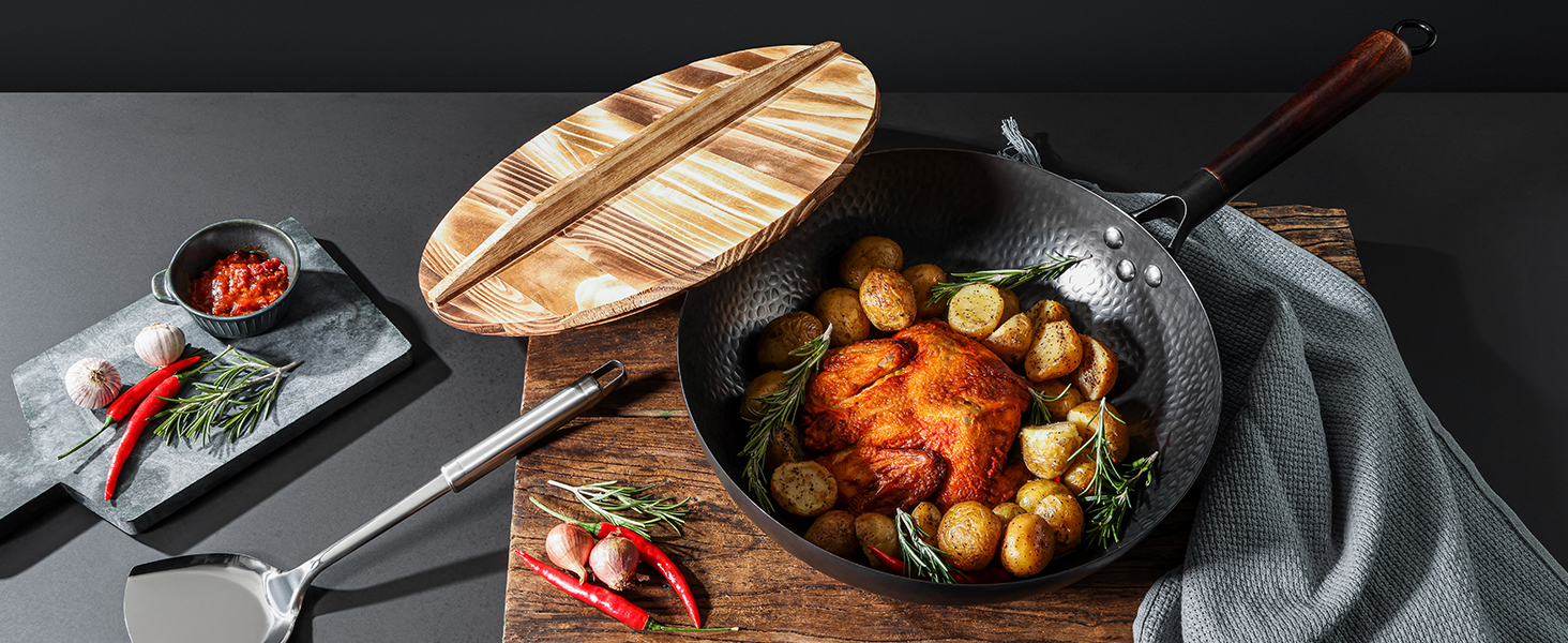 KORDISEN丨MY Ready Stock High Quality Pre-Seasoned Wok Carbon Steel wok ...