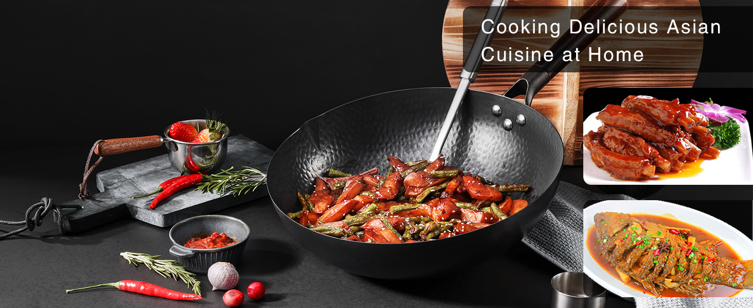 KORDISEN丨MY Ready Stock High Quality Pre-Seasoned Wok Carbon Steel wok ...