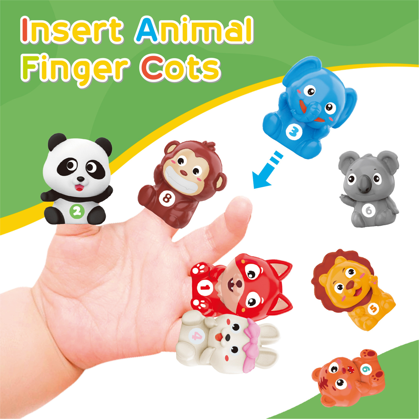 Farm Animal Matching House Montessori Toys For Toddler Rainbow Finger ...