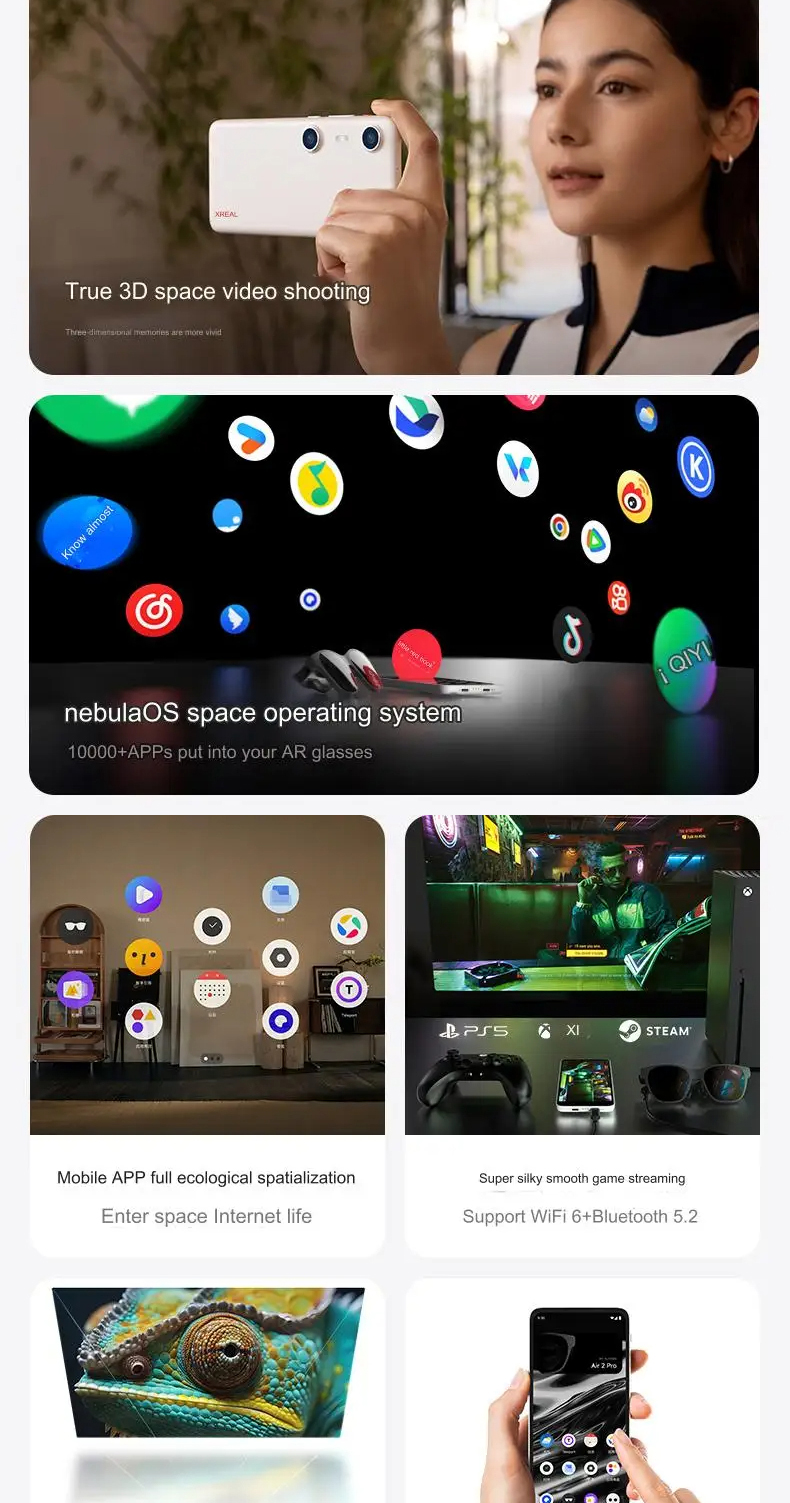 XREAL Beam Pro Spatial Projection 3D Camera Video Shooting 3DoF ...