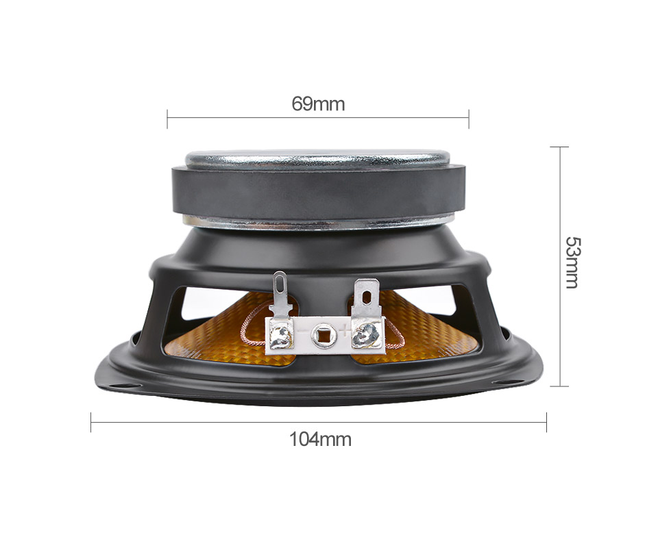 AIYIMA 1Pc 4 Inch Audio Portable Subwoofer Speaker Driver 4 Ohm 15W Bass Speaker DIY Multimedia ...