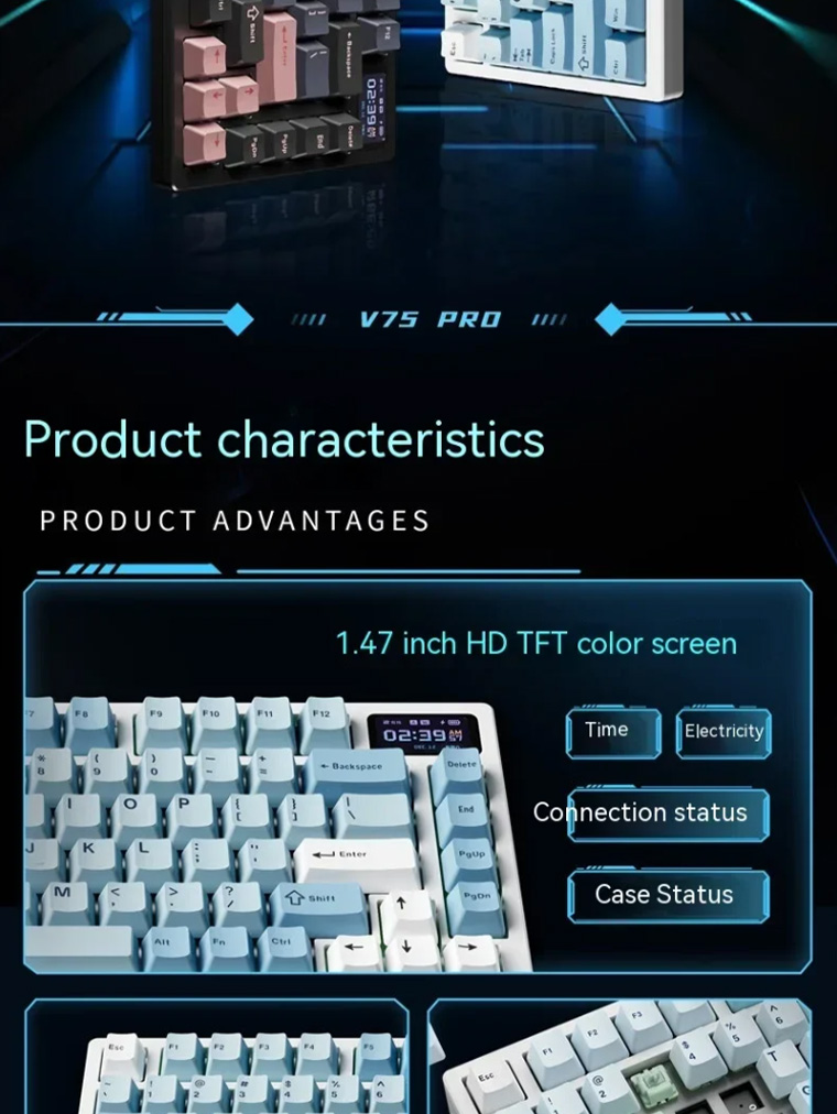ATK VXE V75PRO Wireless Three Mode Customized Keyboard Full Key Hot ...