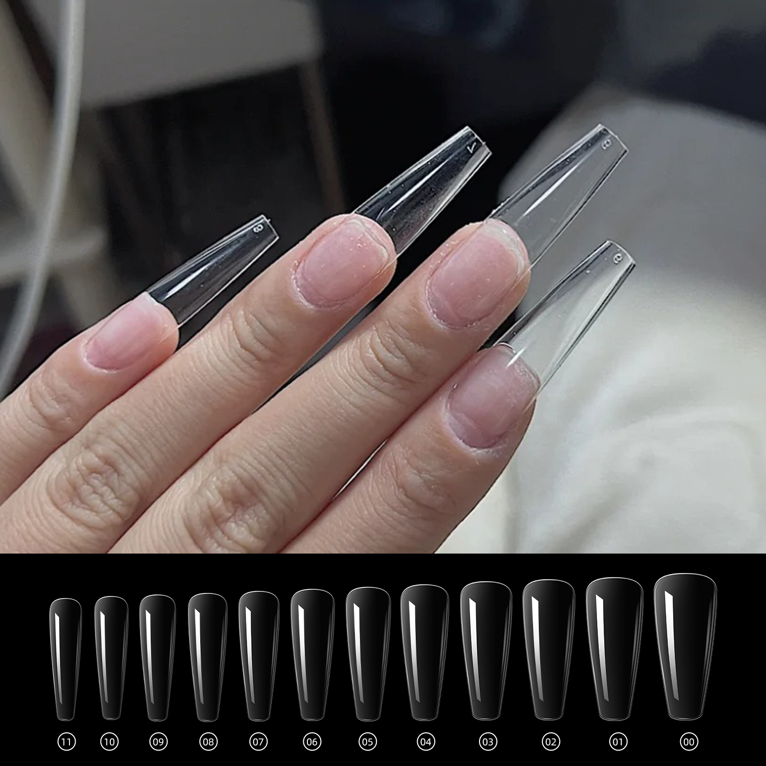 120pcs Reusable Nail Forms For Acrylic Nails Clear Fake Nail Art Molds ...