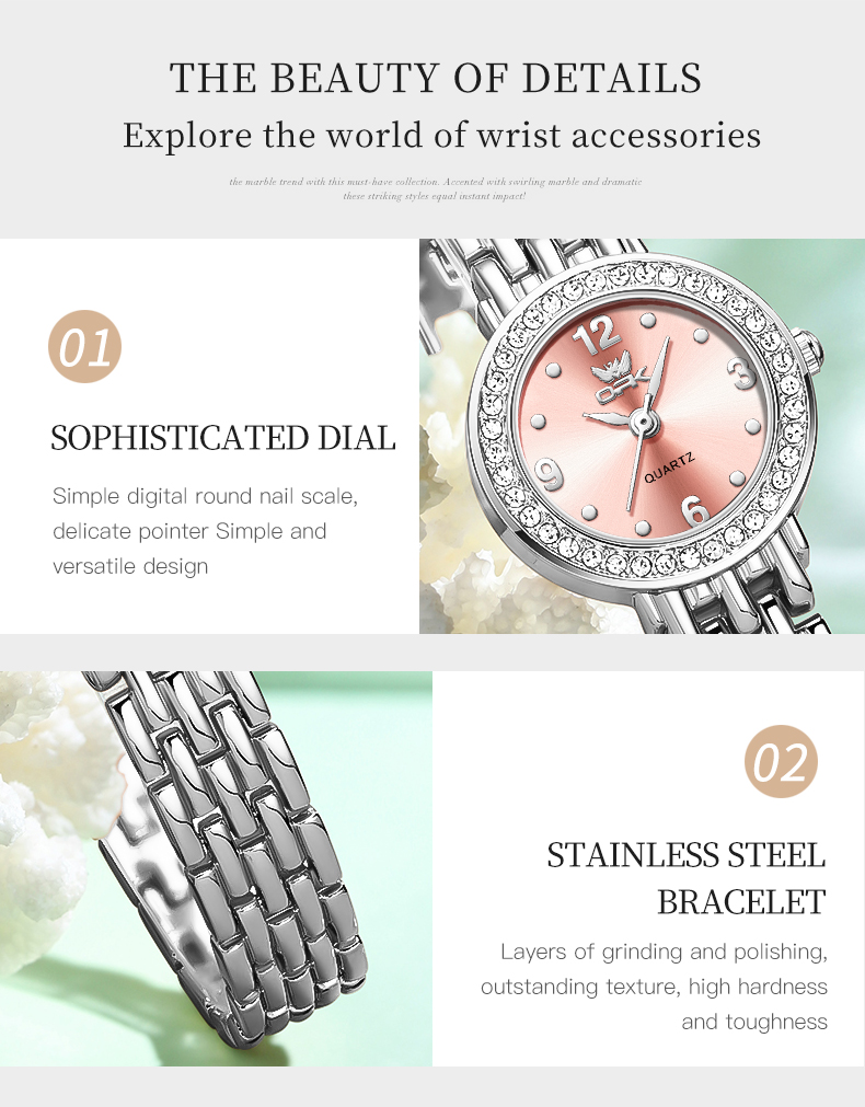 OPK Jam Tangan Perempuan Original Waterproof Quartz Stainless Steel ...