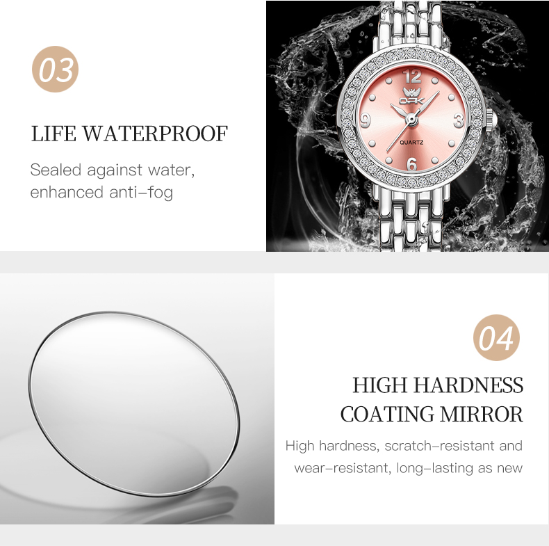 OPK Jam Tangan Perempuan Original Waterproof Quartz Stainless Steel ...