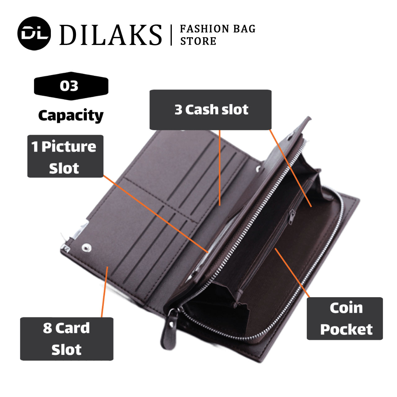 Men's Long Wallet - Business Wallet, Large Capacity Clutch, Multi ...