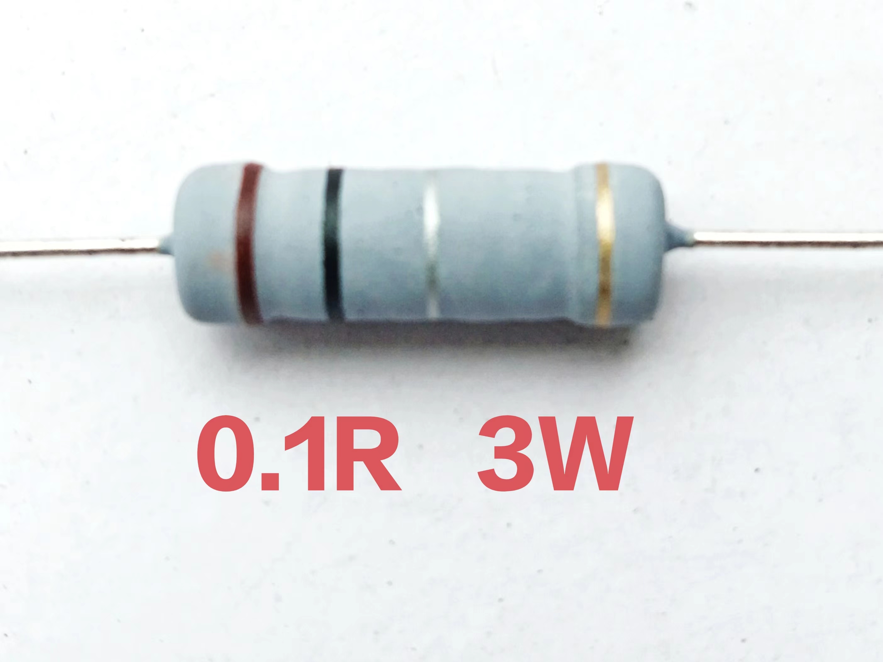 Ready Stock 3W Metal Oxidation Film Resistor (MO) Resistor Value 0.1 ...