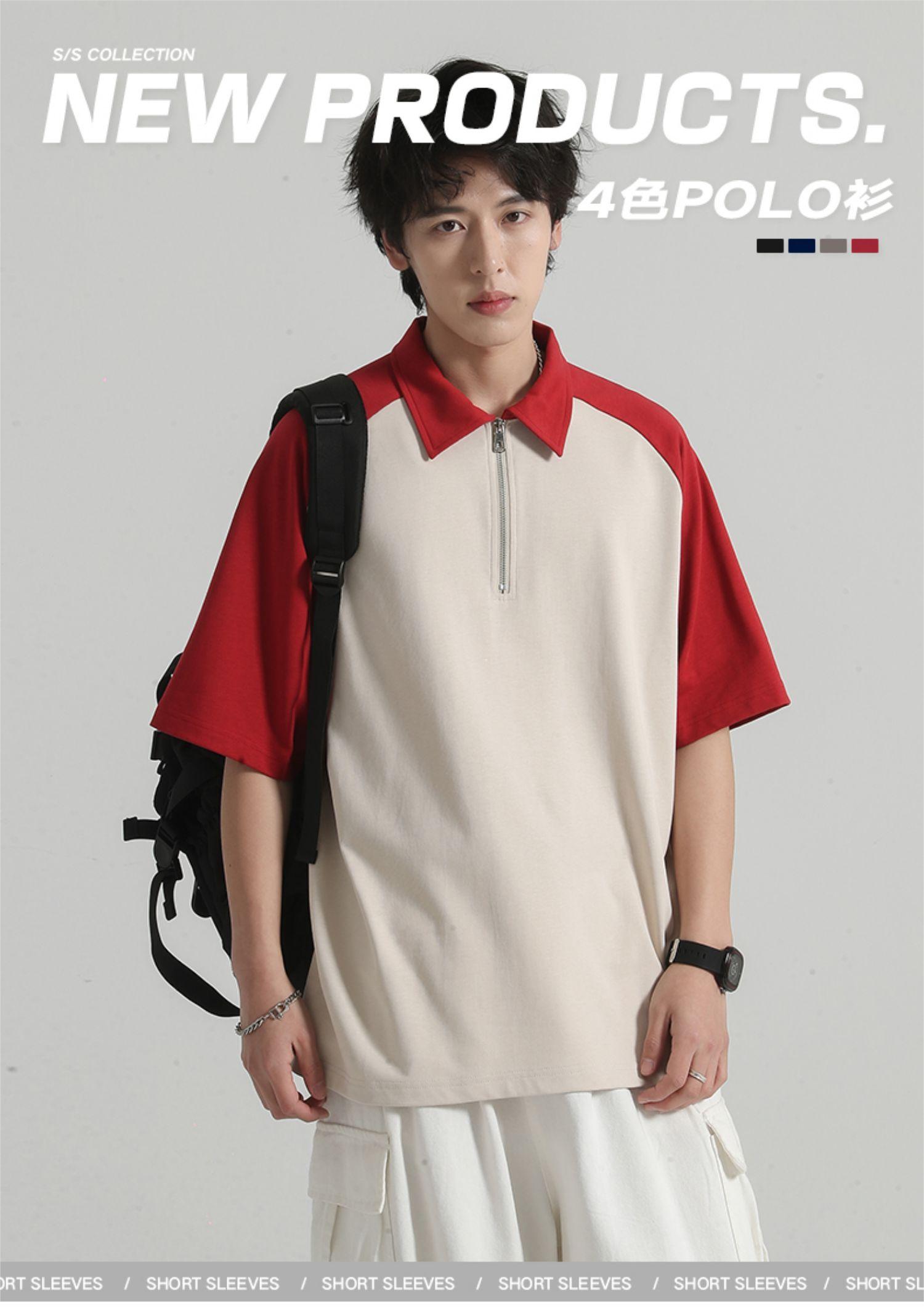 【READY STOCK】ProMan Men's berkolar baju polo lelaki Loose retro Raglan ...