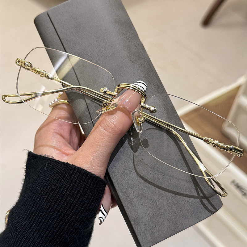 Korean Square Frame Glasses Stylish Small Frame Anti-Blue Light Glasses ...