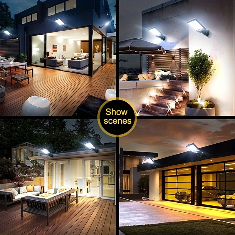1-4PACKS 3 Light Modes 108COB Sensor Street Lamp Outdoor Waterproof ...