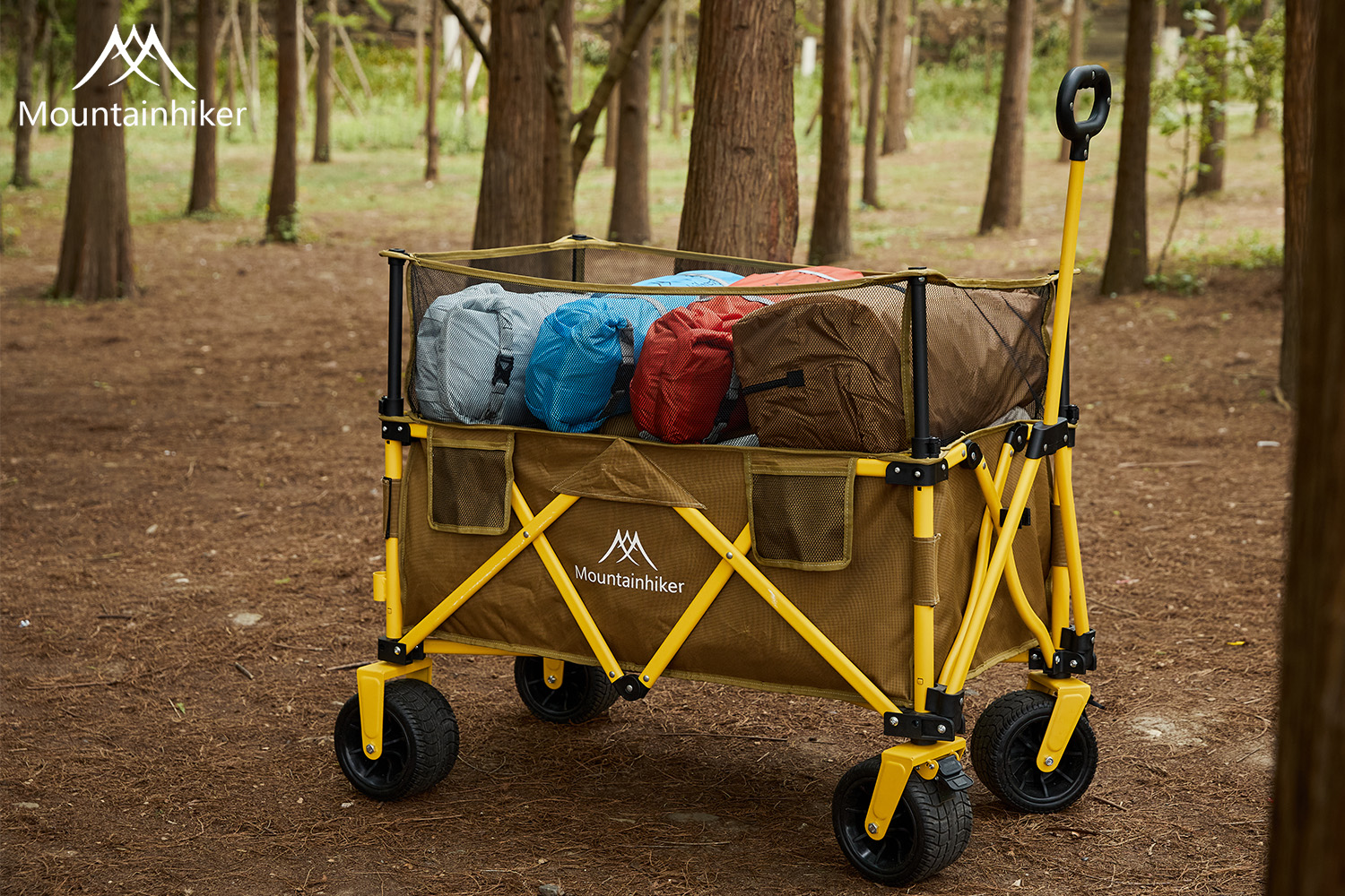 MOUNTAINHIKER Outdoor camping foldable camping cart 500L four-wheel ...