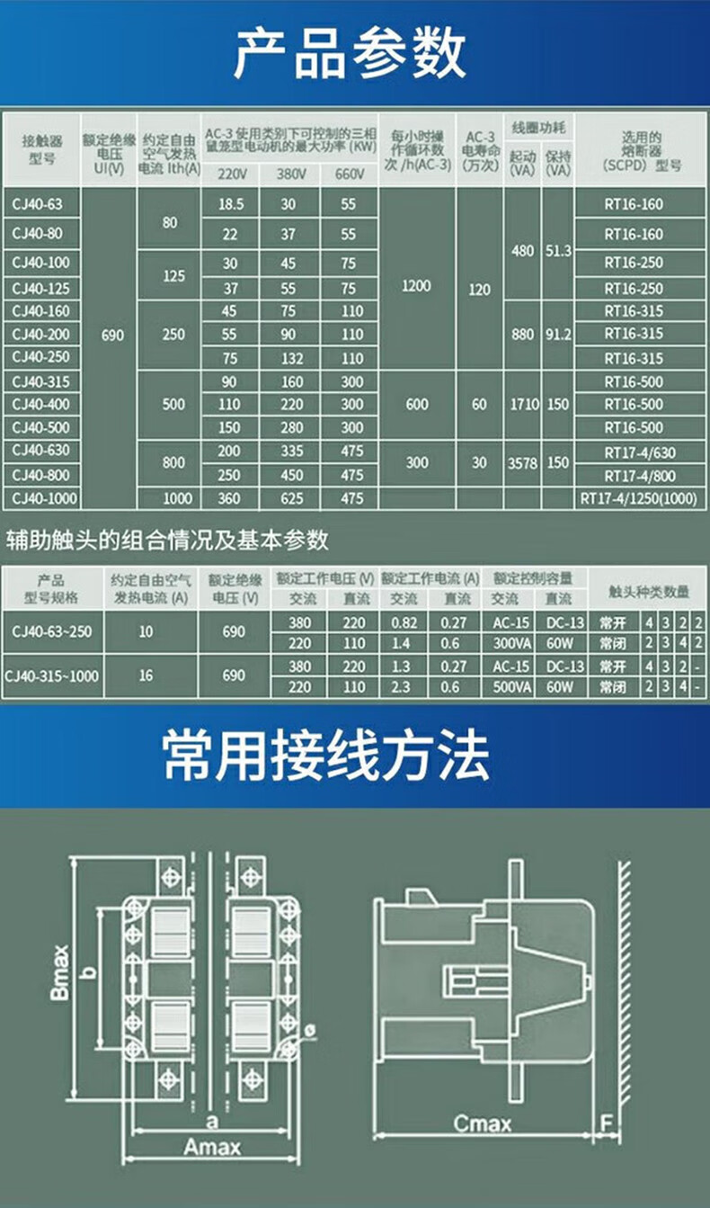 CHINT CJ40 CJ40-100 CJ40-125 CJ40-160 CJ40-200 CJ40-250 CJ40-315 CJ40 ...