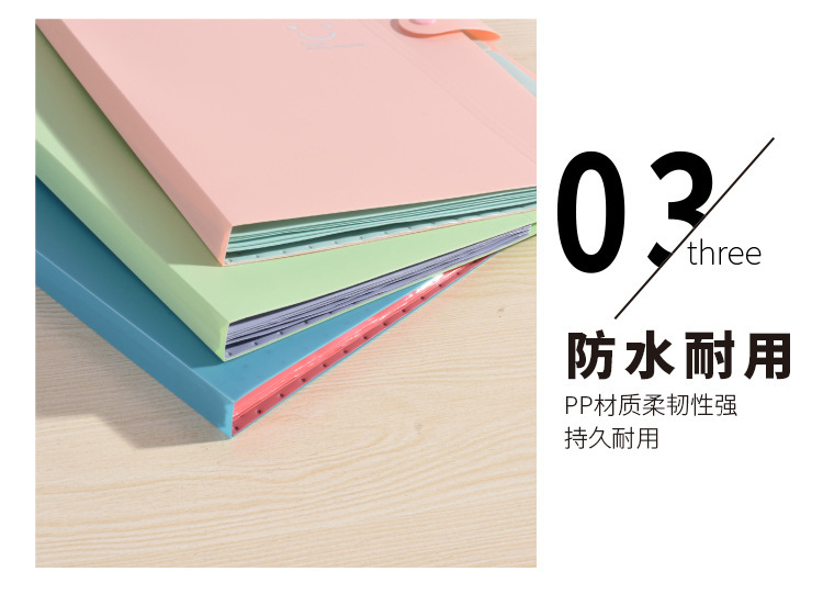 The folder is divided into 5 compartments, Korean style stationery ...