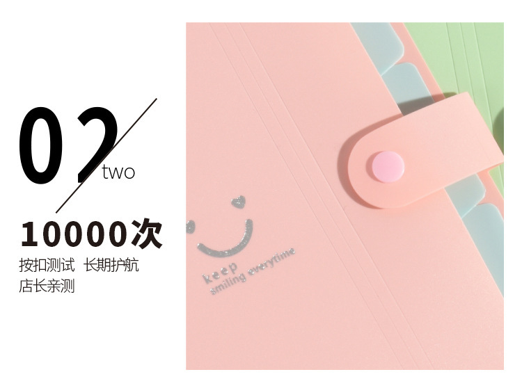 The folder is divided into 5 compartments, Korean style stationery ...