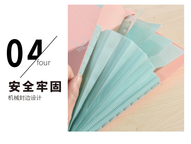 The folder is divided into 5 compartments, Korean style stationery ...