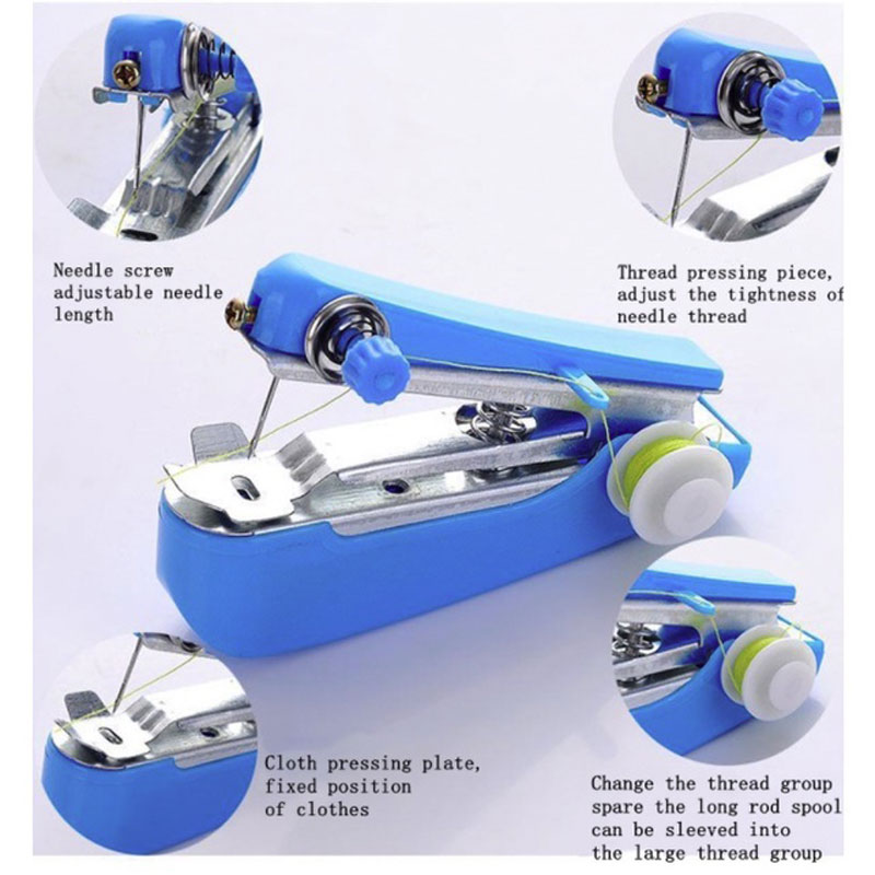 Trendy New Mini Handheld Portable Manual Sewing Machine for Outdoor ...