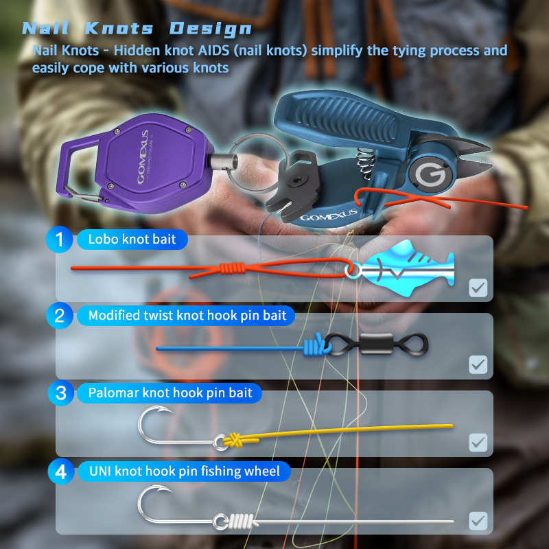 Gomexus Fishing Lines Cutter Fishing Scissor Nipper Quick Knot Hooks ...