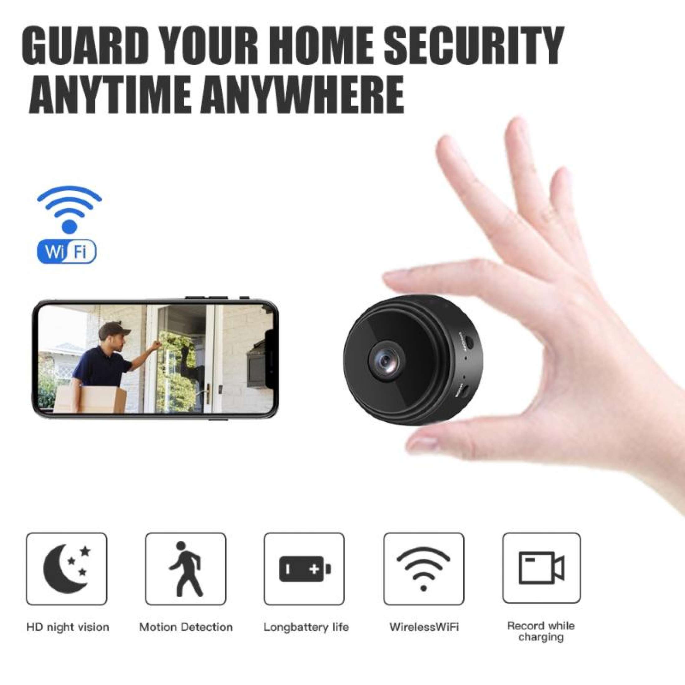 1080P HD A9 Mini Camera Wireless CCTV WiFi Remote Control Spy Camera ...