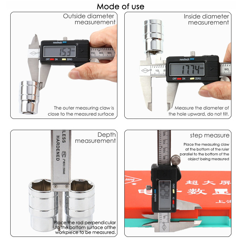 6" Steel (150mm) Digital Caliper LCD Gauge Lockable Head | Shopee Malaysia