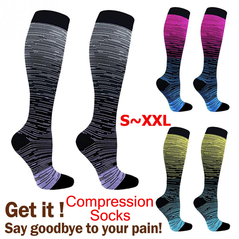 Compression Socks Varicose Vein Men/Women Stretch Gradient Sports Socks ...