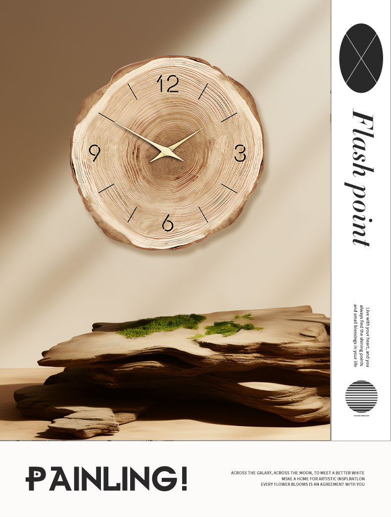 12 Inch Annual Ring Wall Clock For Living Room Modern Wall Clock Living ...