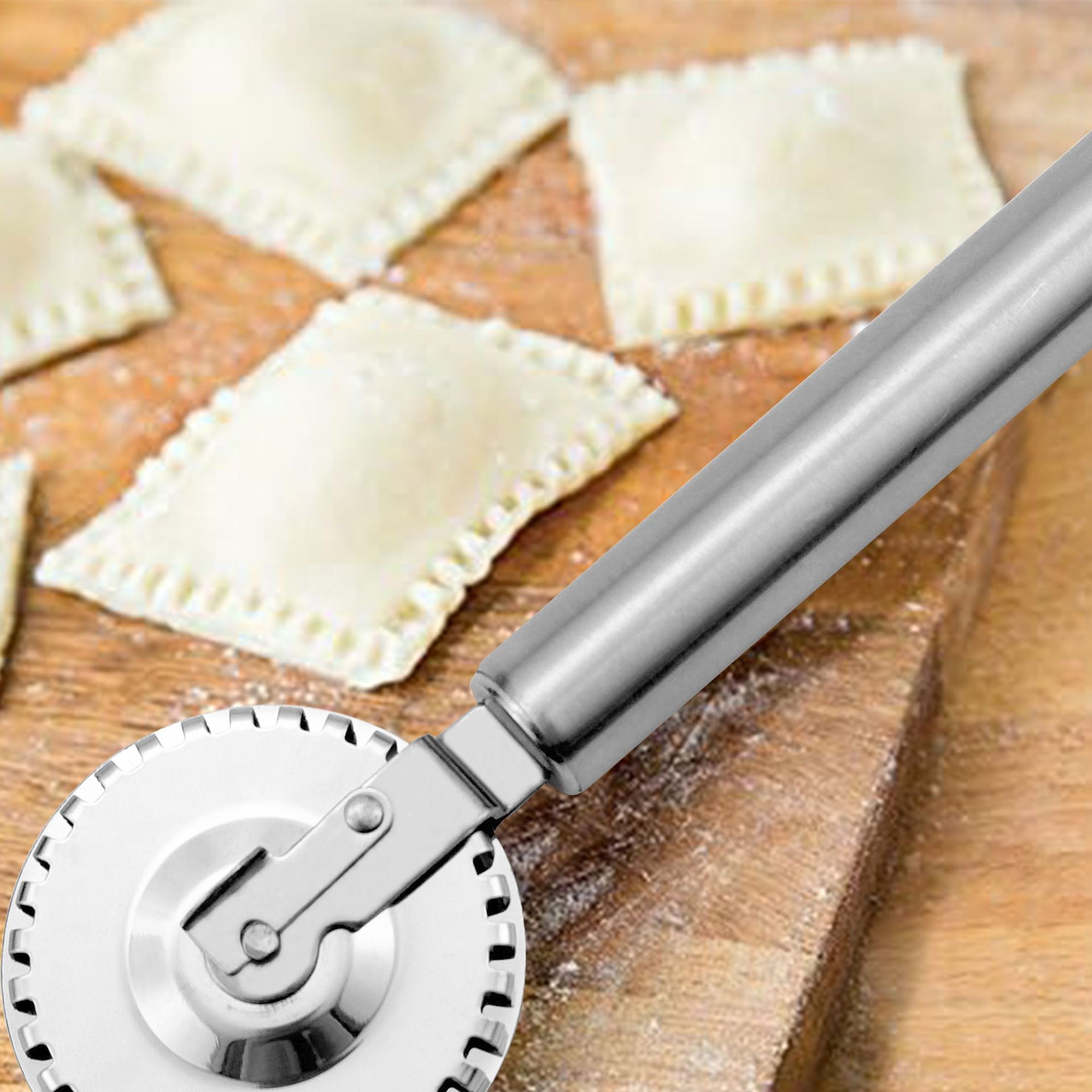 Stainless Steel Pastry Roller Edge Sealer Embosser Pie Sandwich Tool ...
