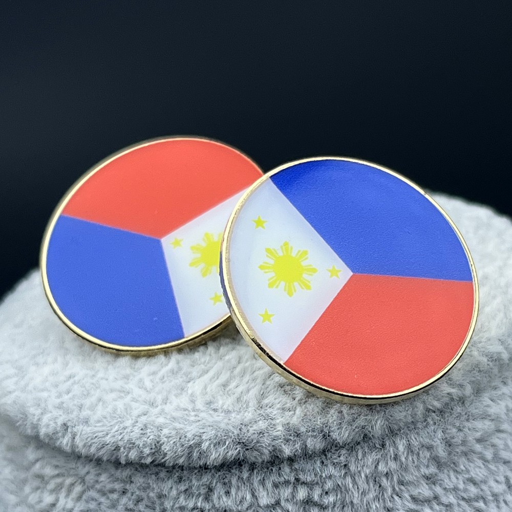 Enamel New Philippine Flag Collar Pin Lapel Pin Size 1 Inch | Shopee ...