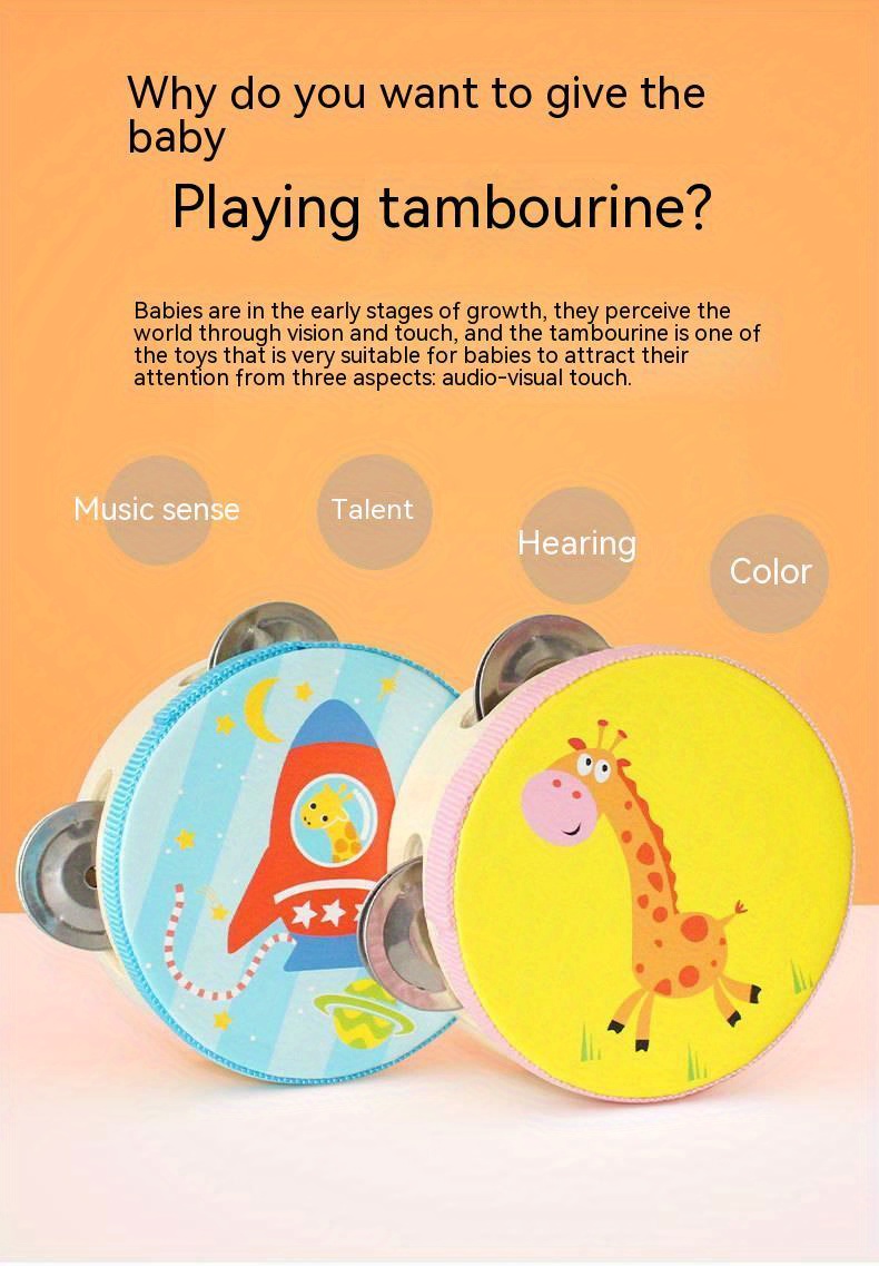 Wooden Bell Toys, Preschool Education Cute Cartoon Hand Clapping, Drum ...