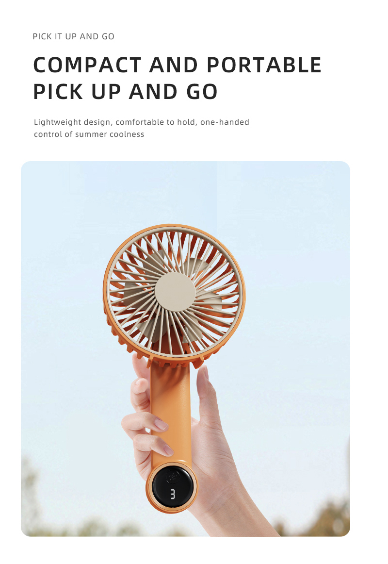 Mini Fan Rechargeable Handheld Fan Potable Air Conditioner Folding Fan ...