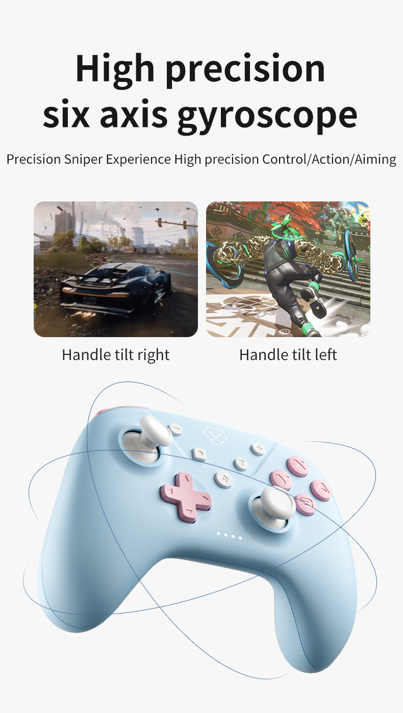 AOLION for Nintendo Gamepad Pro Wireless Bluetooth Tubro one click ...
