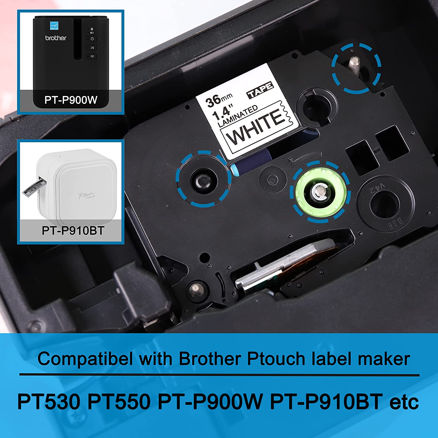 Compatible Brother P-touch Label Tape 36mm TZe 261 161 661 TZ-261 ...