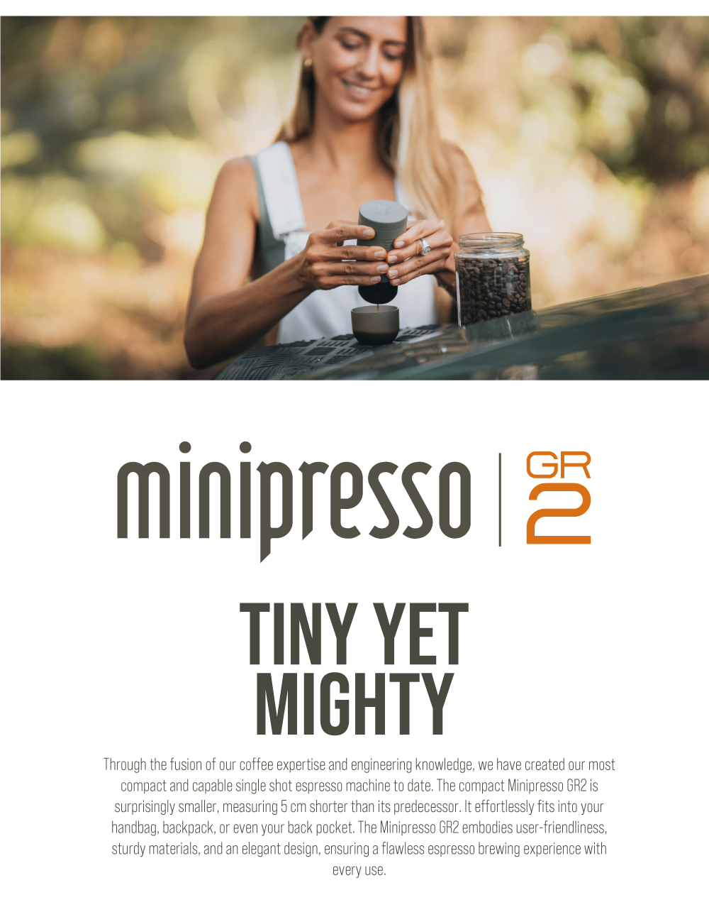 WACACO Minipresso GR2 Espresso Machine Compatible Ground Coffee ...