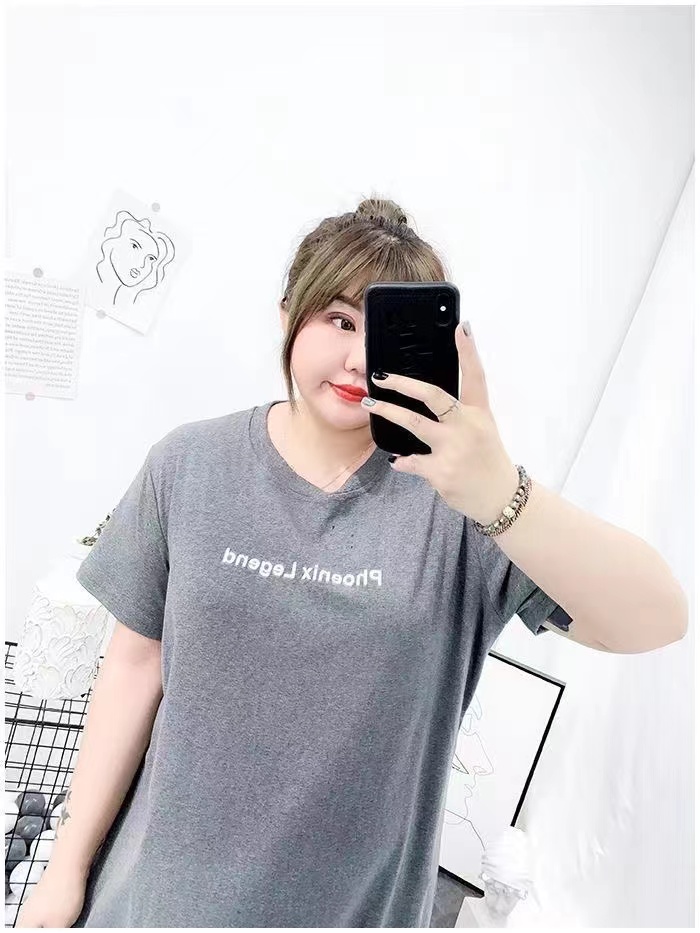 [40-150kgdressm-5xl] fatmmlarge Size300JinTT-shirt dress2023summer loose belly-covering slim fit ...