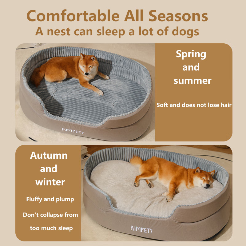 Deep sleep kennel pet dog bed Comfortable All Seasons Removable ...