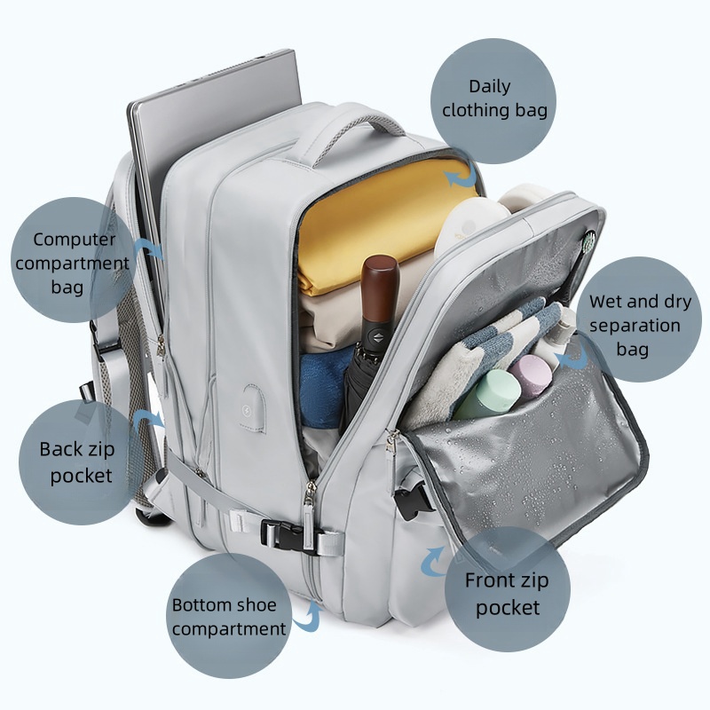 【Shipped From Selangor】Laptop bagpack large capacity backpack ...