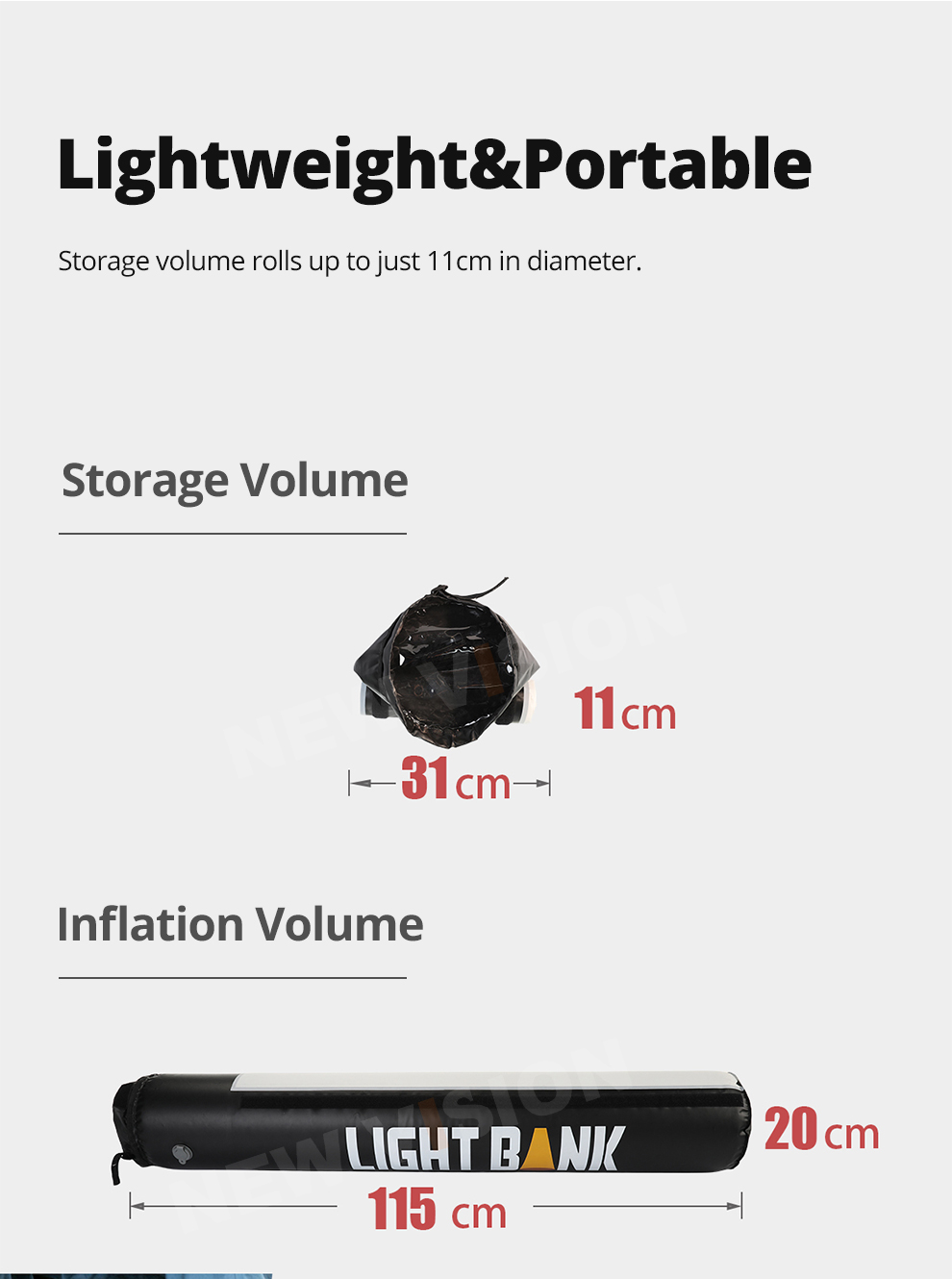 LIGHTBANK AIR TUBE Air Softbox Light Bank Large Size Collapsible ...