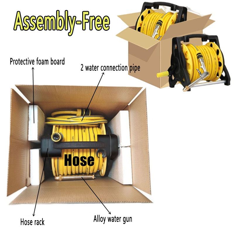 【installation-free】10m-35m Hose Reel Free Standing Stackable Garden ...